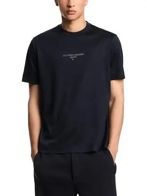 Emporio Armani 3d Effect Logo Tee - Solid Blue