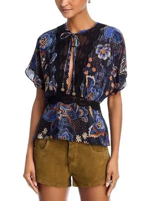 Farm Rio Bouquet Blouse - Snakes
