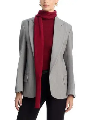 Victoria Beckham Sculptural Sleeve Blazer - Light Grey Melange