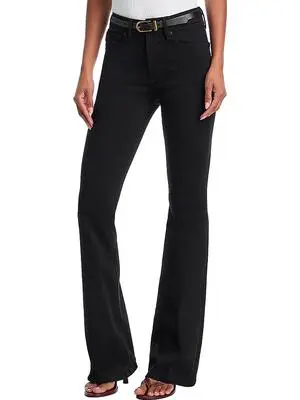 Good American High Rise Flare Jeans - Black
