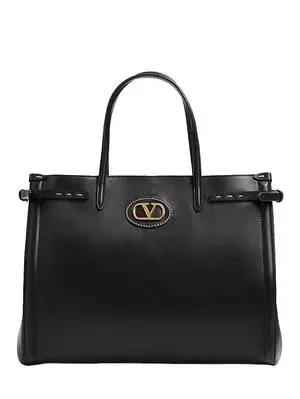 Valentino Garavani Vlogo Convertible Shopping Tote Bag - Black