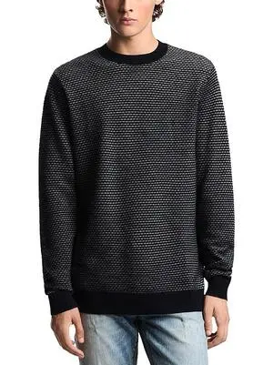 Emporio Armani Virgin Wool Jacquard Sweater - Grey