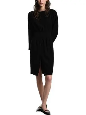Emporio Armani Cady Dress - Solid Black