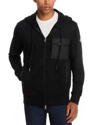 Moncler Felpa Aperta Zip-up Hoodie - Black
