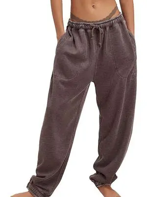 Free People Slow It Down Jogger Pants - French Toast