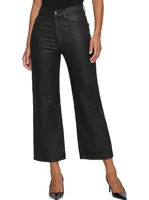 DL1961 Karmine Refined Wide Leg Jeans - Black Coated