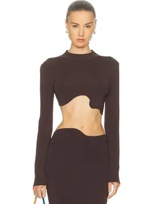 Christopher Esber Maparadita Long Sleeve Top - Espresso