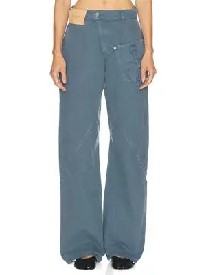 JW Anderson Twisted Workwear Trousers - Steel Blue