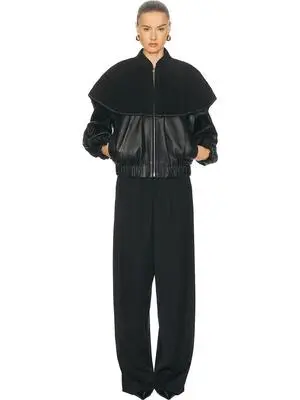 JW Anderson Oversized Collar Bomber Jacket - Black