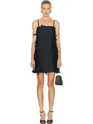JIL SANDER Bow Pressed Mini Dress - Black