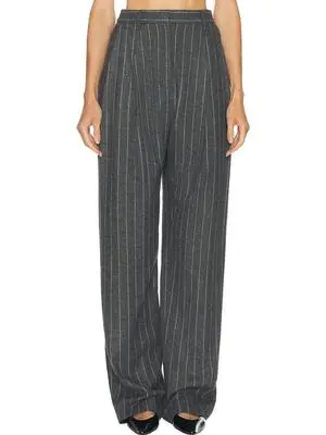 Carolina Herrera Pleated Pant - Charcoal Grey