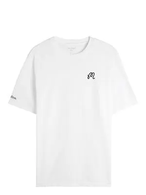 MALBON Bermuda Logo-print Cotton T-shirt - White