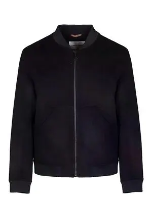 AMARANTO Zip-up Bomber Jacket - Black