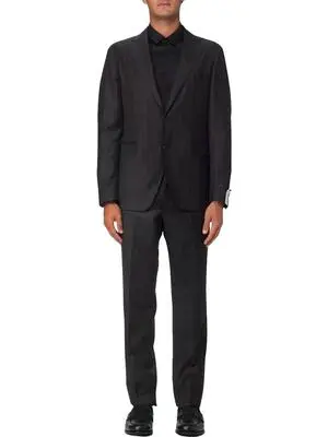 Tagliatore Herringbone Two-piece Suit - Black