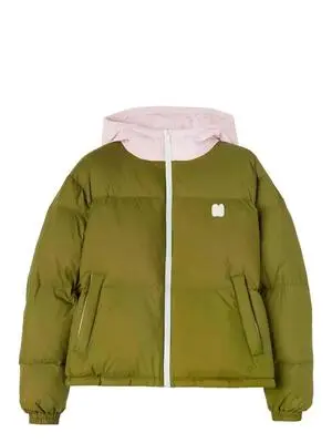 MSGM Logo-appliqué Puffer Jacket - Green