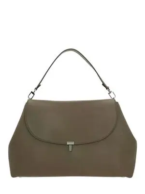 TOTEME Flap Leather Shoulder Bag - Green