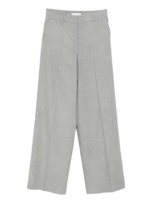 MANUEL RITZ Straight Flannel Trousers - Grey