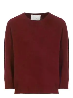 VANISÈ Ribbed-trim Crew-neck Sweater - Red