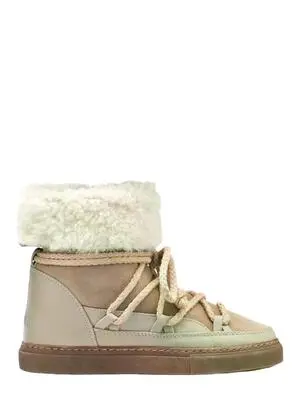 Inuikii Classic Shearling Lace-up Sneakers - Neutrals