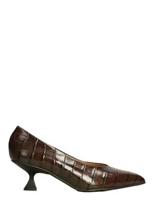PEDRO MIRALLES 60mm Slatina Croc-effect Heel Pumps - Brown