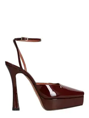 CASTAGNA 120mm Vicky Platform Pumps - Red