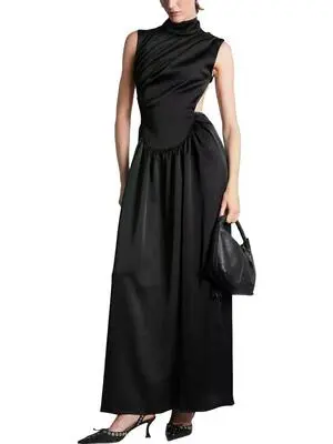 SIEDRES Open-back Maxi Dress - Black