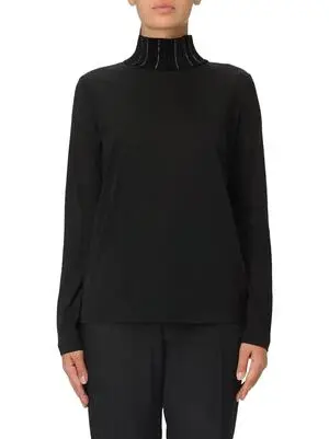 Fabiana Filippi Roll-neck Ribbed-knit Jumper - Black