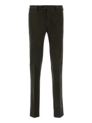 PT TORINO Cotton Blend Straight-leg Trousers - Brown