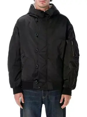 MARANT Elroy Button Hooded Jacket - Black