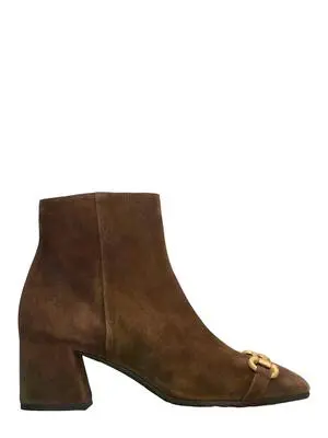 MARA BINI Horsebit Block-heel Boots - Brown