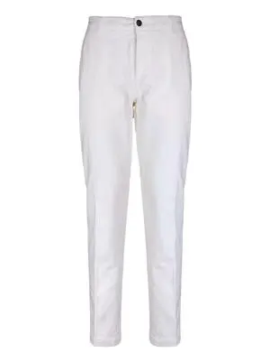 Eleventy Button-fastening Corduroy Trousers - White