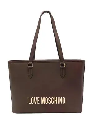 Moschino Logo-plaque Tote Bag - Brown