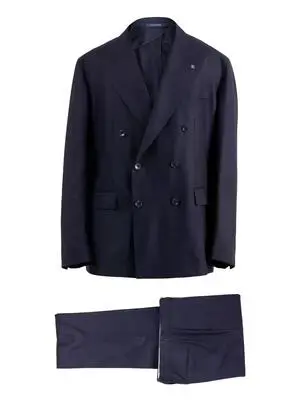 Tagliatore Virgin Wool Double-breasted Suit - Blue