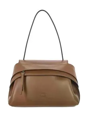 TOD'S Wave Leather Shoulder Bag - Brown