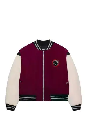 Gcds Patch-motif Bomber Jacket - Red