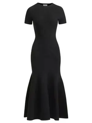 Brandon Maxwell Willa Knitted Midi Dress - Black
