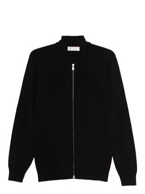 Brunello Cucinelli Zip-up Knitted Cardigan - Black