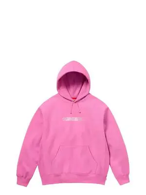 Supreme Supreme X Swarovski Motion Logo Hoodie Pink