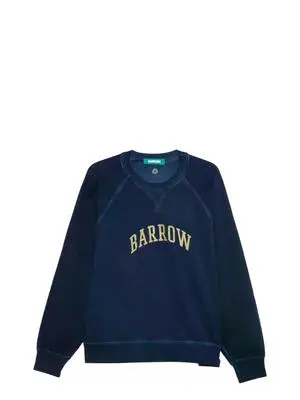 BARROW Logo-print Crew-neck Sweatshirt - Blue