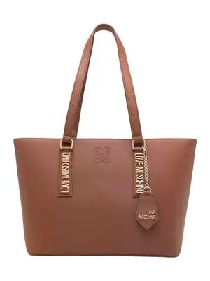 Moschino Embossed Logo Tote Bag - Brown