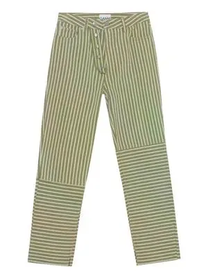 GANNI Striped Panelled Jeans
