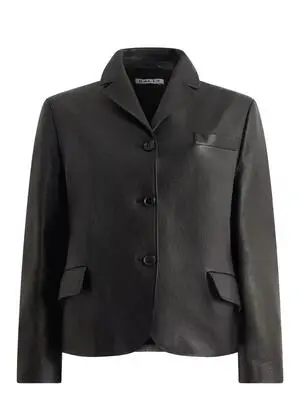 Bally Leather Blazer - Black
