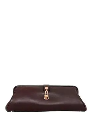 Gabriela Hearst Paola Leather Clutch - Red