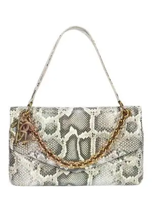 ROBERTO CAVALLI Rock Python Print Chain Shoulder Bag