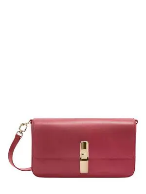 FURLA Textured Leather Shoulder Bag