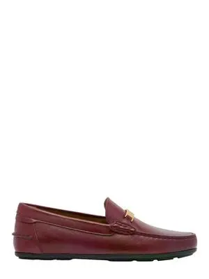 Bally Clay Metal-detail Driver Loafers - Red