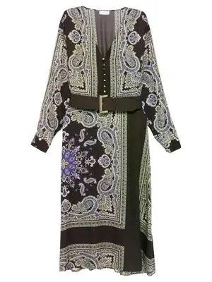 Liu Jo Floral-print Midi Dress - Brown