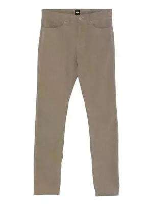 BOSS Corduroy Straight-leg Trousers - Brown
