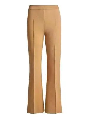 HIGH SPORT Geometric-pattern Flared Trousers - Neutrals