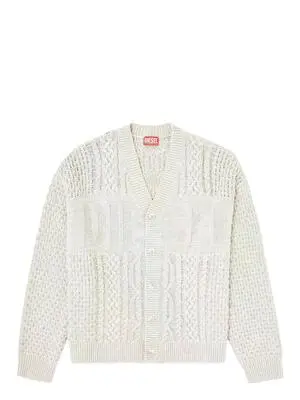 DIESEL K-antoine Cable Knit Cardigan - Grey